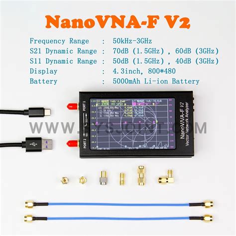 Jual 1 5ghz 3ghz Nanovna F V2 Vna Hf Vhf Uhf Vector Network Antenna Analyzer 4 3 Inch Ips