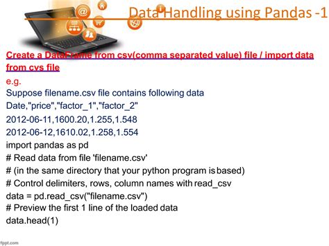 Xii Ip New Pythn Python Pandas 2020 21pptx Xii Ip New Pythn Python Pandas 2020 21pptx