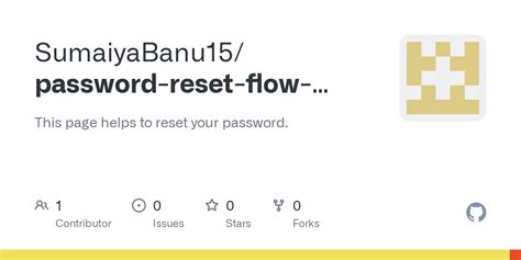 GitHub SumaiyaBanu15 Password Reset Flow Frontend This Page Helps To