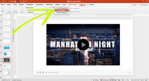 how does powerpoint make videos play automatically video