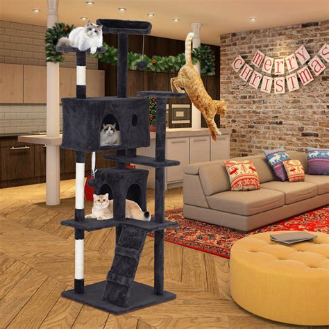 Clhpahkl 54in Cat Tree Tower For Large Cats Cat Climbing Tower Cat