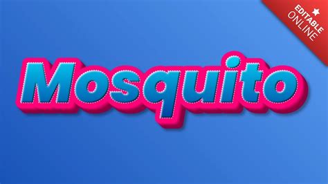 Mosquito Pink Blue 3d Text Effect Generator