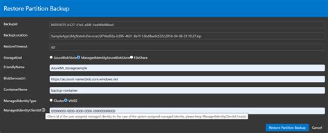 Wiederherstellen Von Sicherungsdaten In Azure Service Fabric Azure