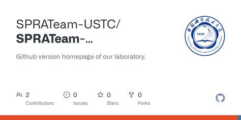 Github Sprateam Ustcsprateam Github Version Homepage Of Our Laboratory