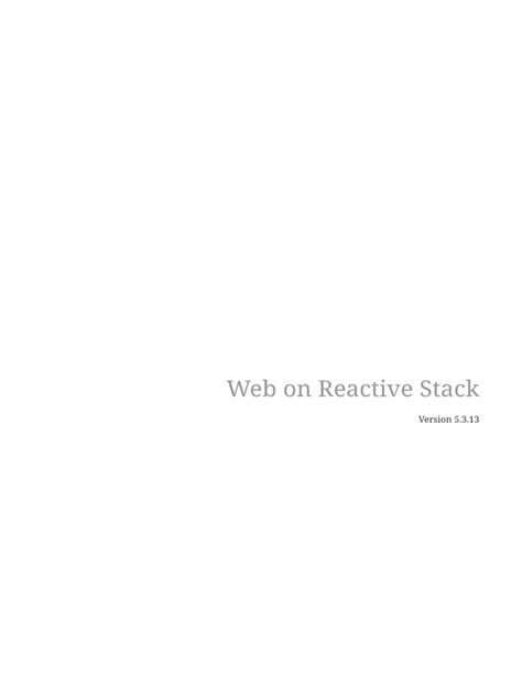 spring web reactive pdf spring framework software engineering