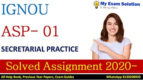 Asp 01 Secretarial Practice Solved Assignment 2020 21 Ignou Assignments