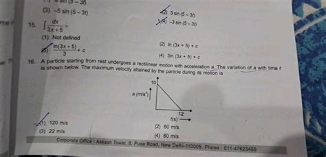 A Particle Starting From Rest Undergoes A Rectilinear Motion With Acceler