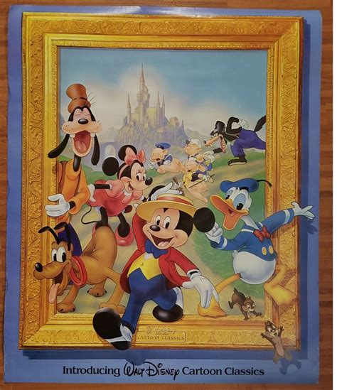 Vintage Walt Disney Cartoon Classics Poster Etsy