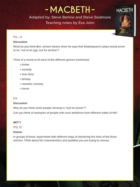 Macbeth Teaching Resources Final Pdf Macbeth Shakespearean Tragedies