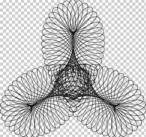 Hypocycloid Roulette Point Spirograph Line Png Clipart Area Art Black And White Branch
