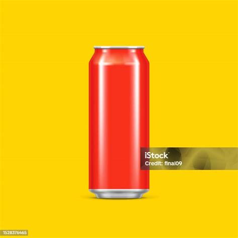 맥주와 청량 음료 또는 에너지를 위한 빨간색 알루미늄 캔 포장 500 Ml 0명에 대한 스톡 벡터 아트 및 기타 이미지 0명 3차원 형태 강철 Istock