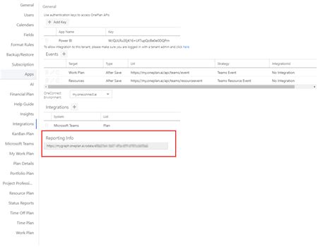 Set Up Oneplan Odata Reporting Support