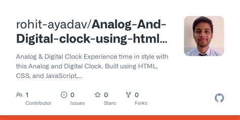 GitHub Rohit Ayadav Analog And Digital Clock Using Html Css And