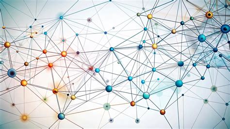 Interconnected Network Of Nodes Abstract Illustration Premium Ai Generated Image