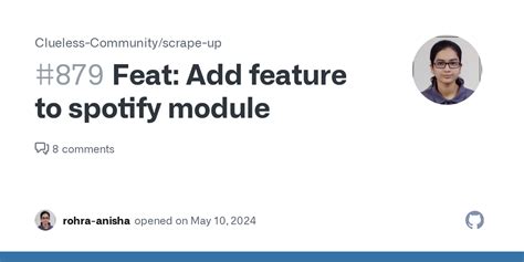 feat add feature to spotify module · issue 879 · clueless community