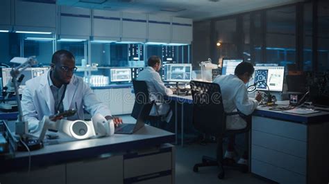 Modern Electronics Development Facility Diverse Team Of Multi Ethnic Engineers And Scientists