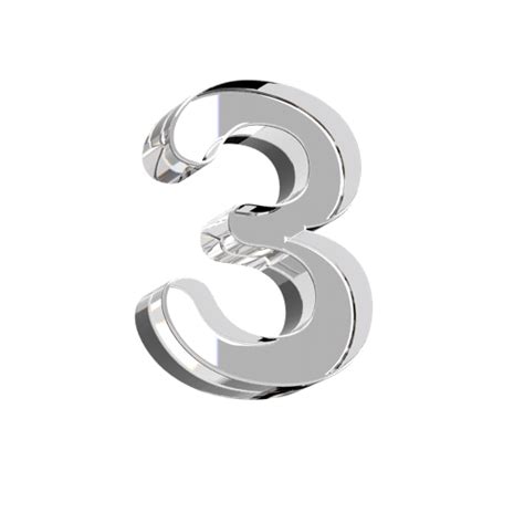Shapefest™ Glass Floating Numbers 3d Illustrations