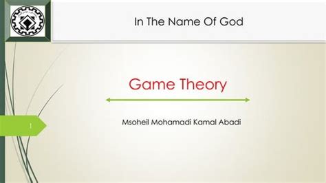 Game Theory Strategies And Lecture 1pdf