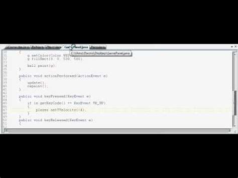 Java Game Tutorial Pong 06 03 We Can Move YouTube