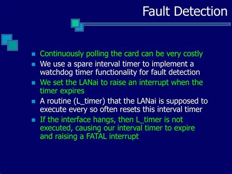 Ppt Low Overhead Fault Tolerant Networking In Myrinet Powerpoint Presentation Id4126777