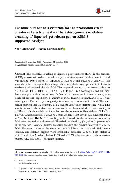 Pdf Faradaic Number As A Criterion For The Promotion Effect Of