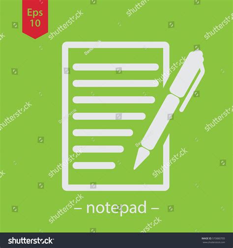 Notepad Symbol Simple Flat Icon Paper Stock Vector Royalty Free Shutterstock