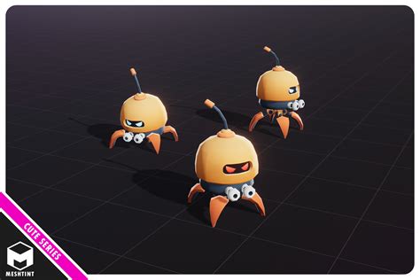 Hermit Robot Cute Series 3d Robots Unity Asset Store