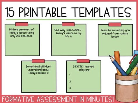 Exit Ticket Templates 15 Sticky Note Exit Slips All Subjects