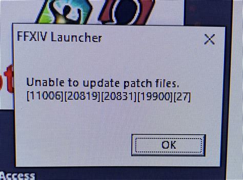 Unable To Update Patch Files Rffxiv