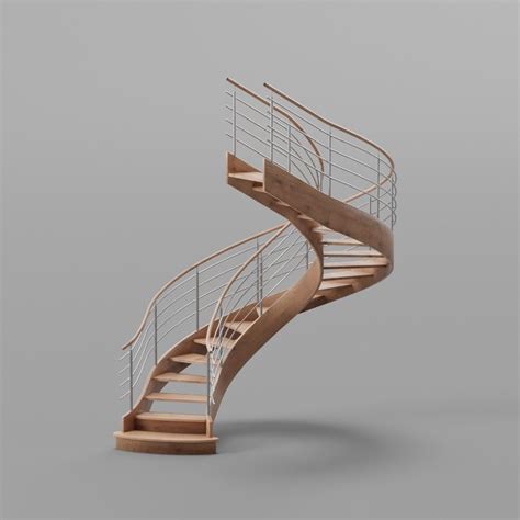 Blenderkit Download The Free Rosewood Staircase Model