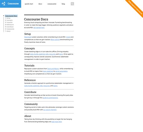 Docs Landing Page · Issue 57 · Concoursedocs · Github