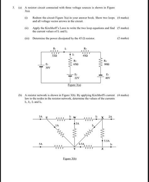 Solved 3 A A Resistor Circuit Connected With Three Chegg Com