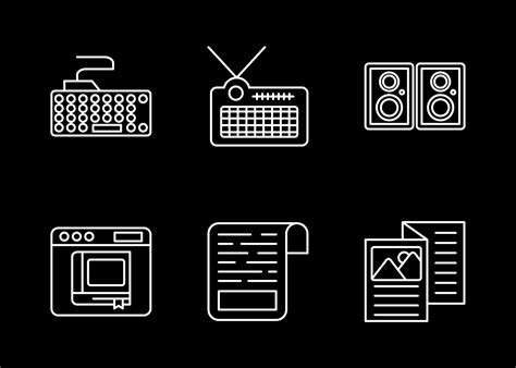 Content Creator Vector Icon Set 17483081 Vector Art At Vecteezy