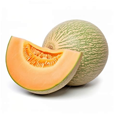 Melón Fondo Blanco Aislado Foto Premium
