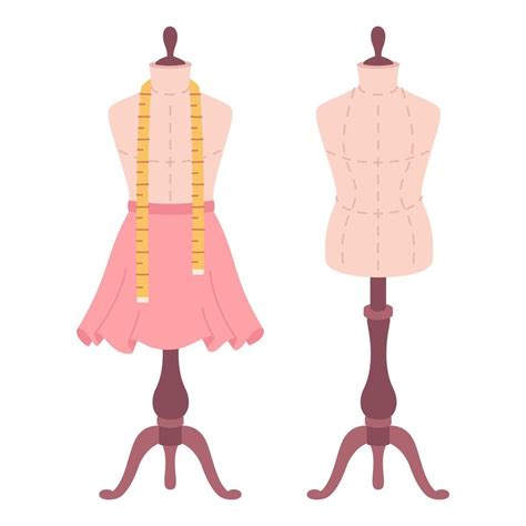 Sewing Mannequin Isolated On White Background 55344859 Vector Art At