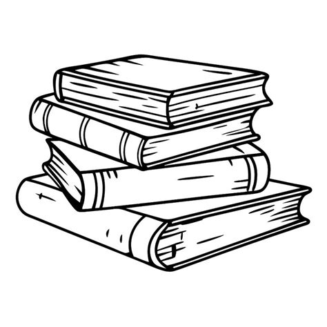Book Stack Outline Free Png Svg Vector Images Neoclipart