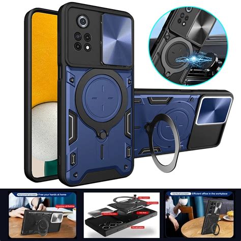 For Xiaomi Pocophone X4 Pro 5g Case Slide Camera Armor Phone Case For