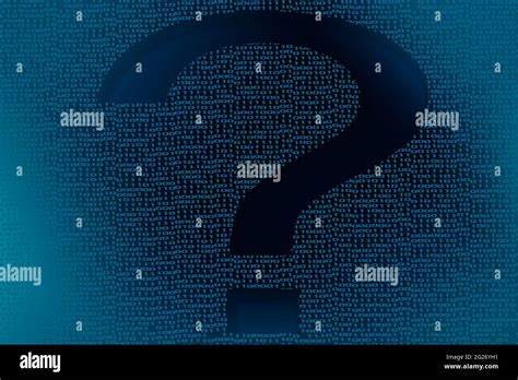 Question Mark With Binary Digital Code D Rendering Stock Photo Alamy