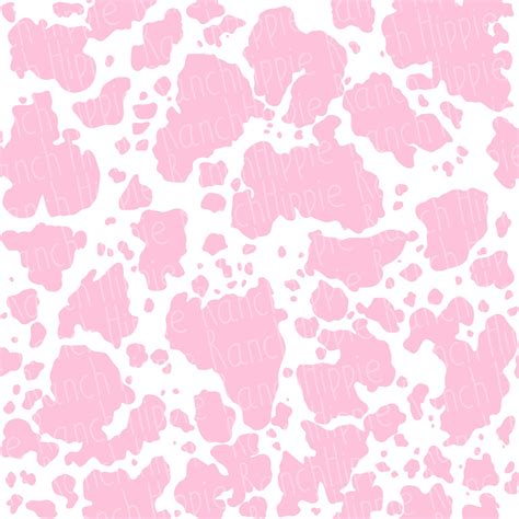 Pink Cow Print Seamless Pattern Digital Download Only Png File Etsy