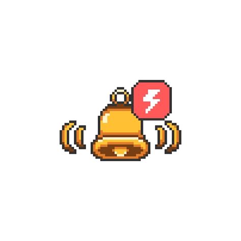 Premium Vector Pixel Art Notification Alert Icon