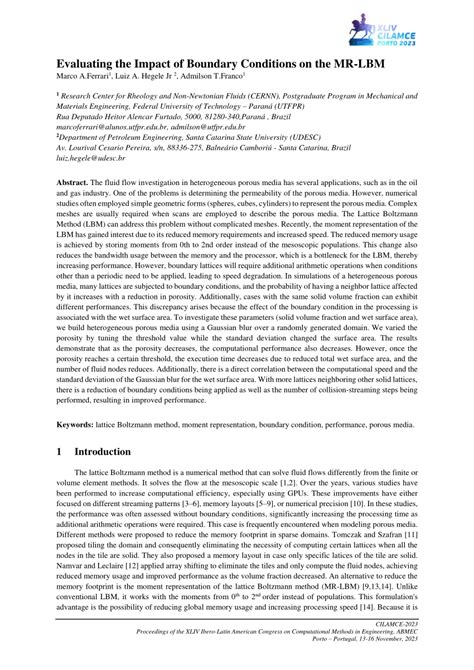 Pdf Evaluating The Impact Of Boundary Conditions On The Mr Lbm
