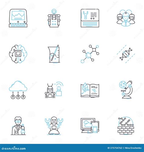 Innovative Machinery Linear Icons Set Automation Robotics Precision