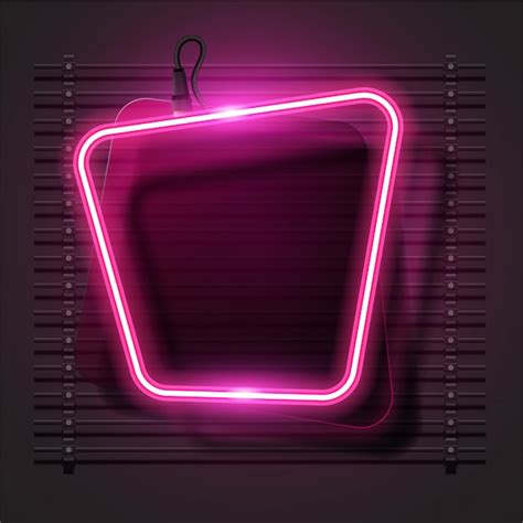 네온 배너 디자인의 벡터입니다 프리미엄 벡터