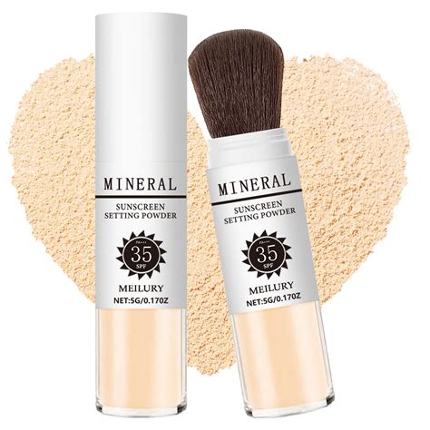 Sunscreen Setting Powder Spf 35 Mineral Brush Powder For