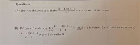 Solved Questions A Restrict The Domain To Make Chegg Com