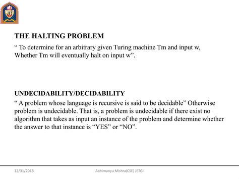 Theory Of Automata And Formal Languages Unit 5 Pptx