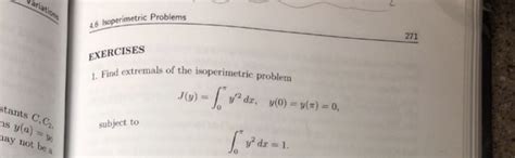 Solved 46 Isoperimetric Problems 271 Exercises Find