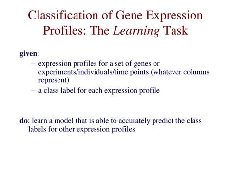 PPT Classification With Gene Expression Data PowerPoint Presentation ID
