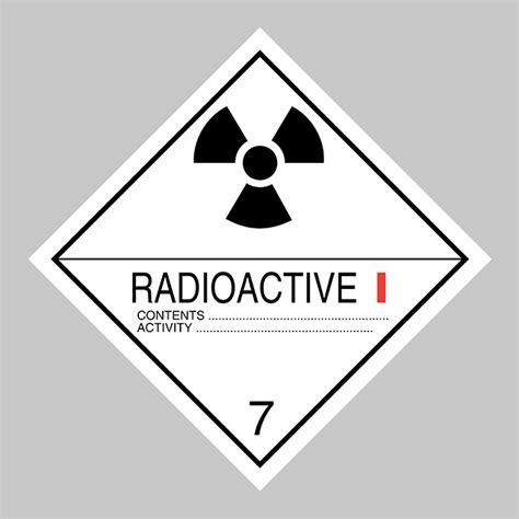 Adr Imdg Class 7 Mark Radioactive Dg Labelstore