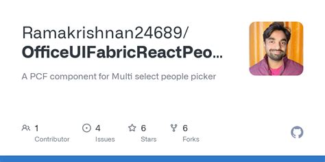 GitHub Ramakrishnan OfficeUIFabricReactPeoplePicker A PCF Component For Multi Select